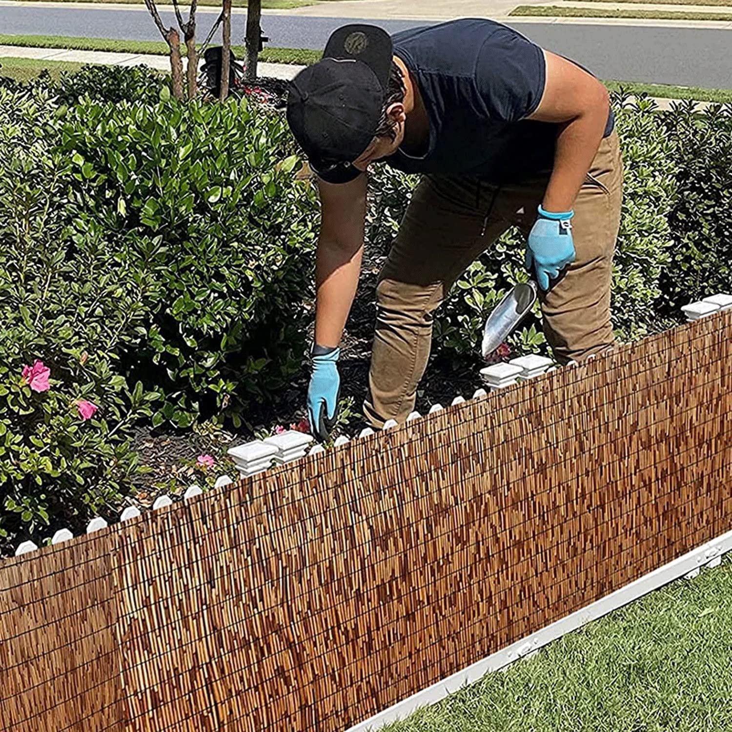 BBCPC Natural Reed Privacy Screen, Bamboo Fencing Roll (3.3ft x 16.4ft ...