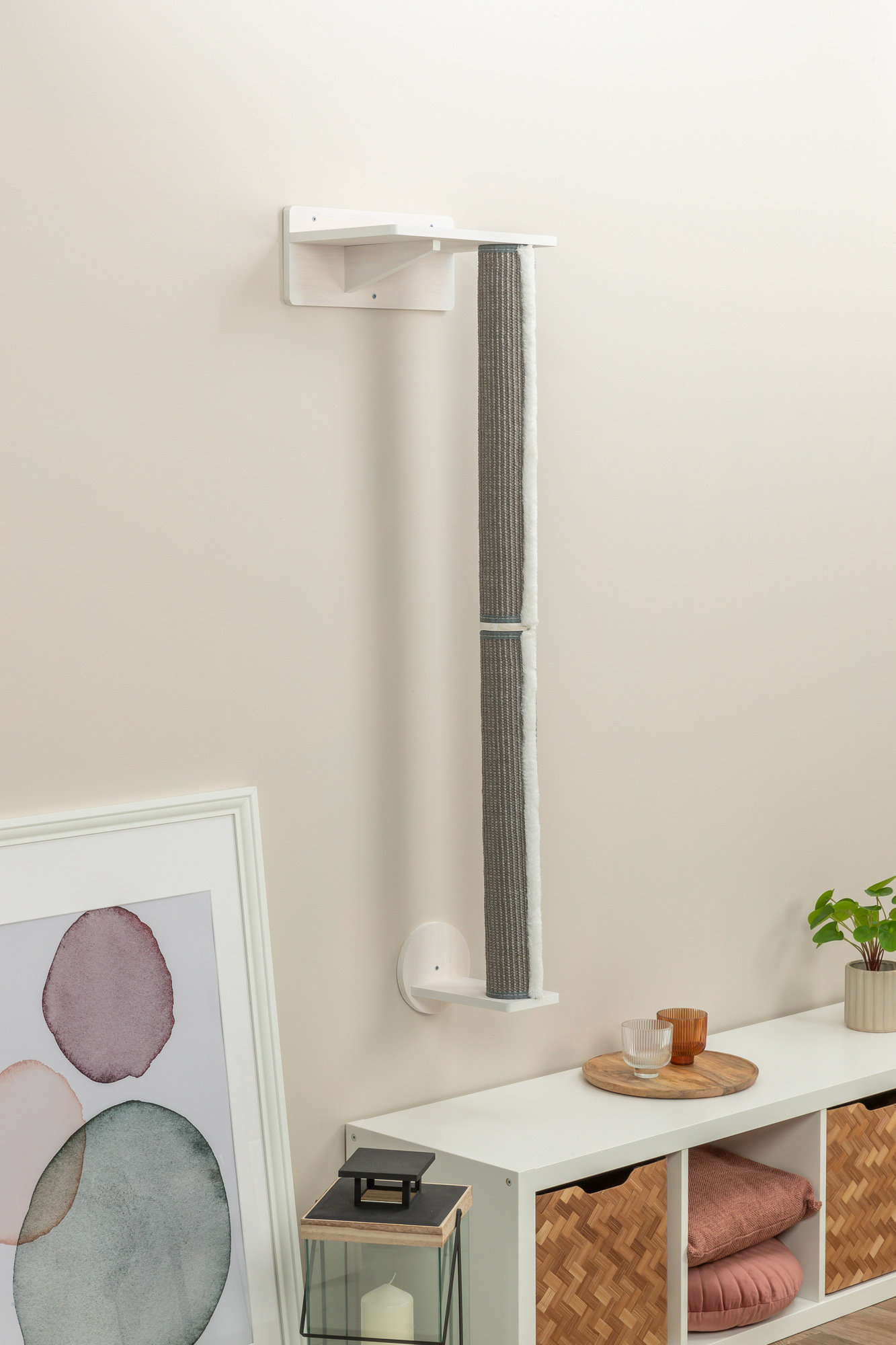 TRIXIE Wall Set 1, Indoor Wall Mounted Cat Scratching Post for Elevated ...