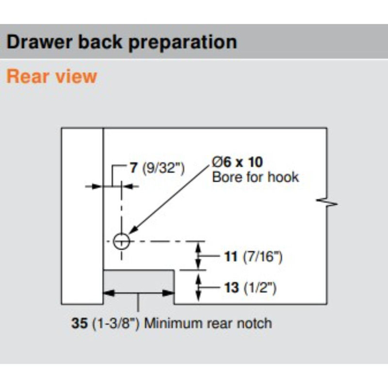 Blum TANDEM plus BLUMOTION 563F Undermount Drawer Slide Blum Fits 5/8 ...
