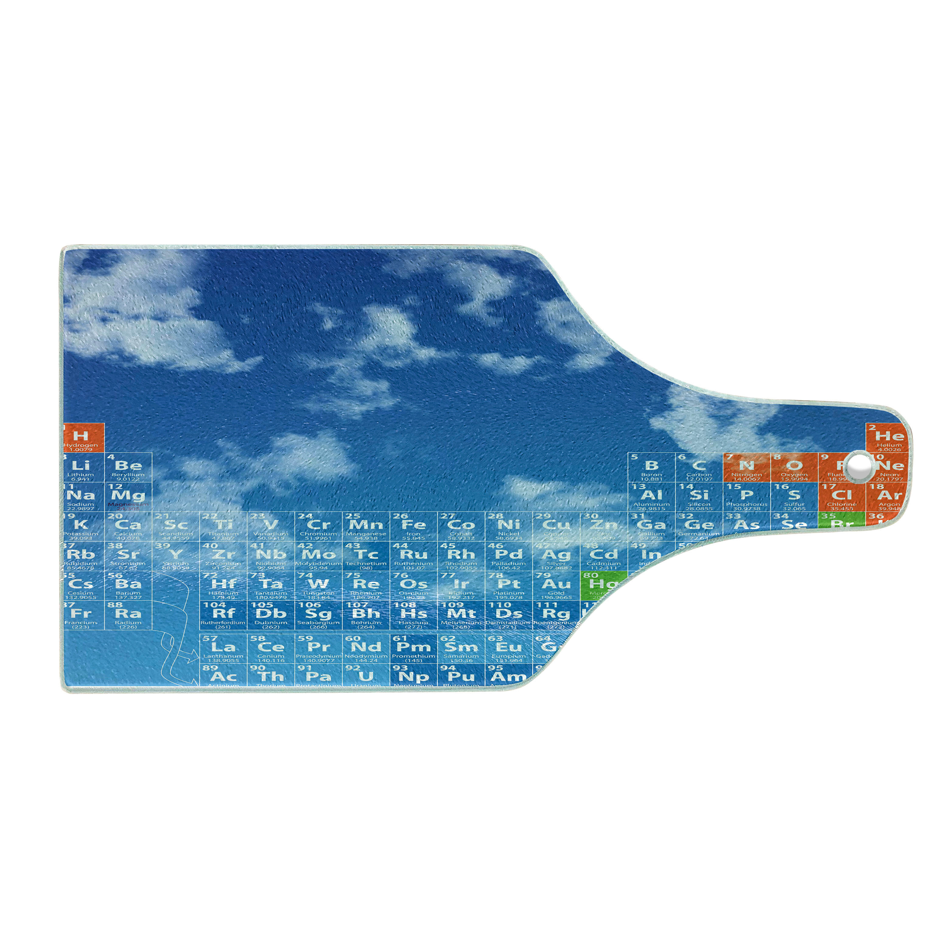 Ambesonne Science Tempered Glass Cutting Board Clouds and Chemistry ...