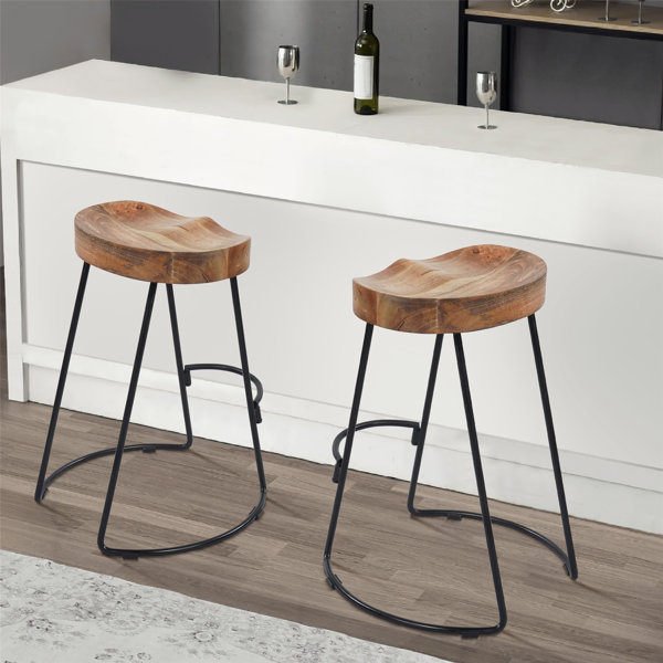 17 Stories Debroh Counter Stool with Metal Frame | Wayfair