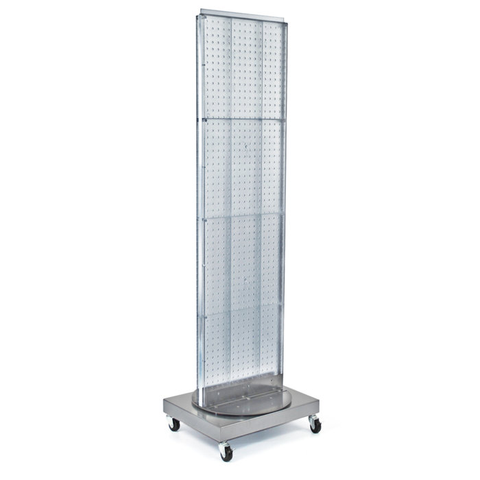 Azar Displays Two-Sided Pegboard Floor Display on Revolving Wheeled ...