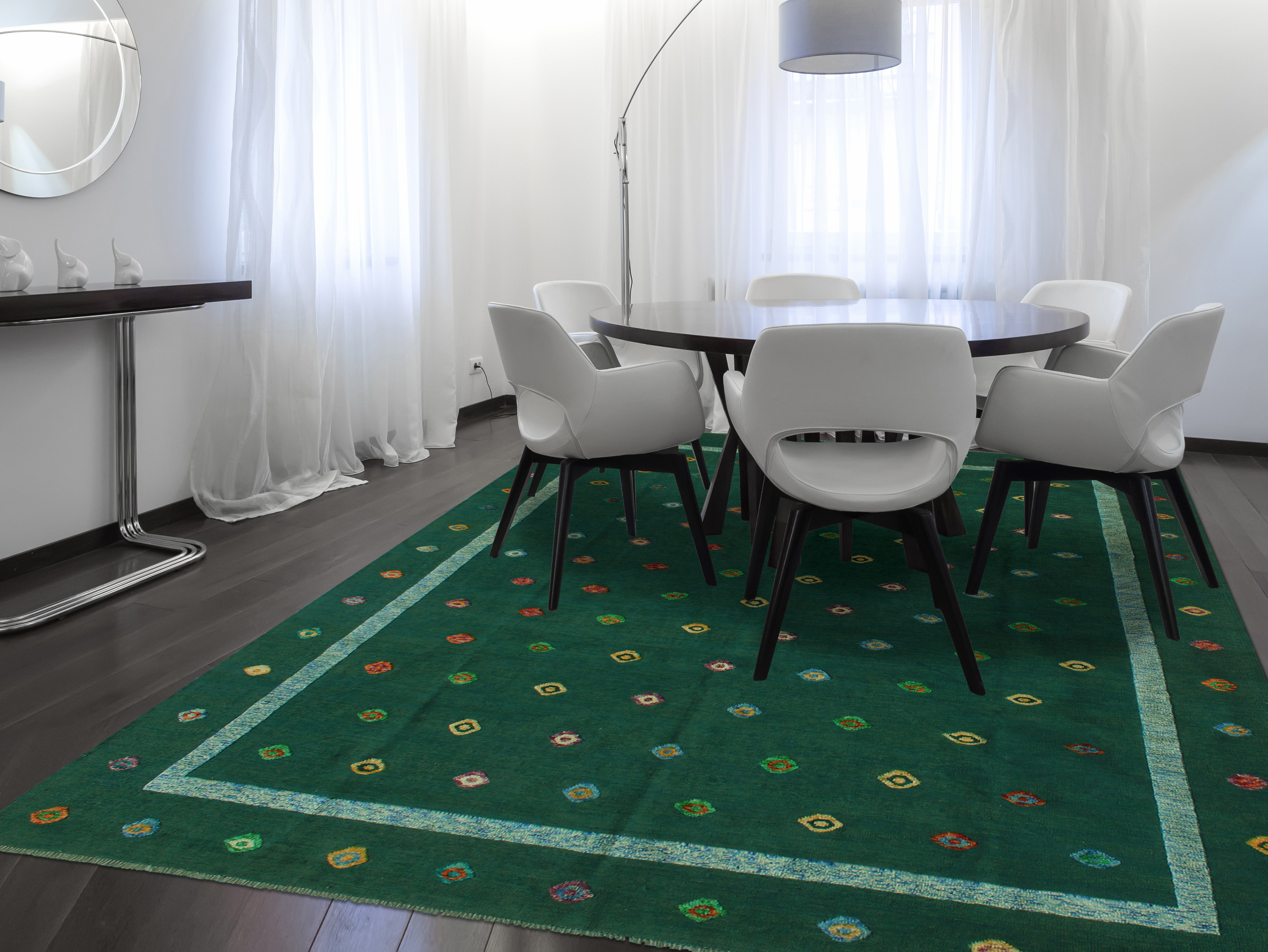 Isabelline One-of-a-Kind Alverson Hand-Knotted 8'3" x 11'2" Wool Area ...