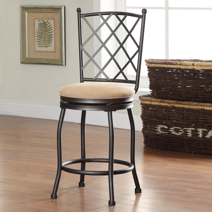 Winston Porter Ludowici 24" Swivel Counter Stool & Reviews | Wayfair