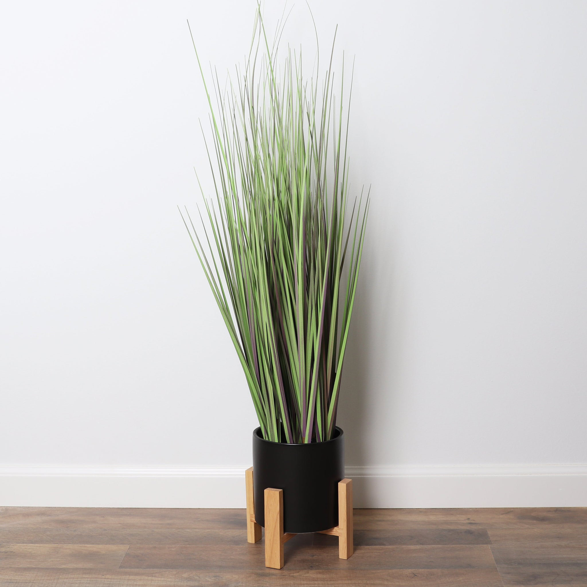 Primrue Mid-Century Modern Planter with Artificial Grass Plant | Wayfair
