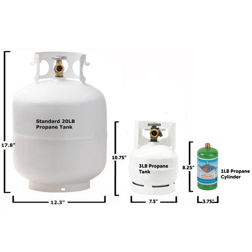Flame King 3 lb Propane Tank LP Cylinder With OPD and Gauge | Wayfair