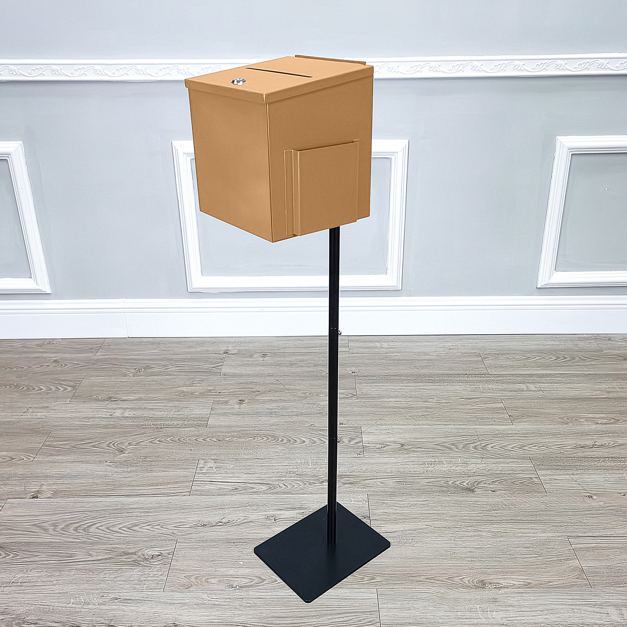 Latitude Run® Metal Donation Box Floor Stand Lobby Foyer Tithes ...