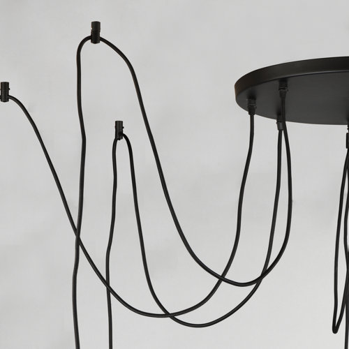 AllModern Jethro 8 - Light Black/Antique Brass Cluster Pendant ...