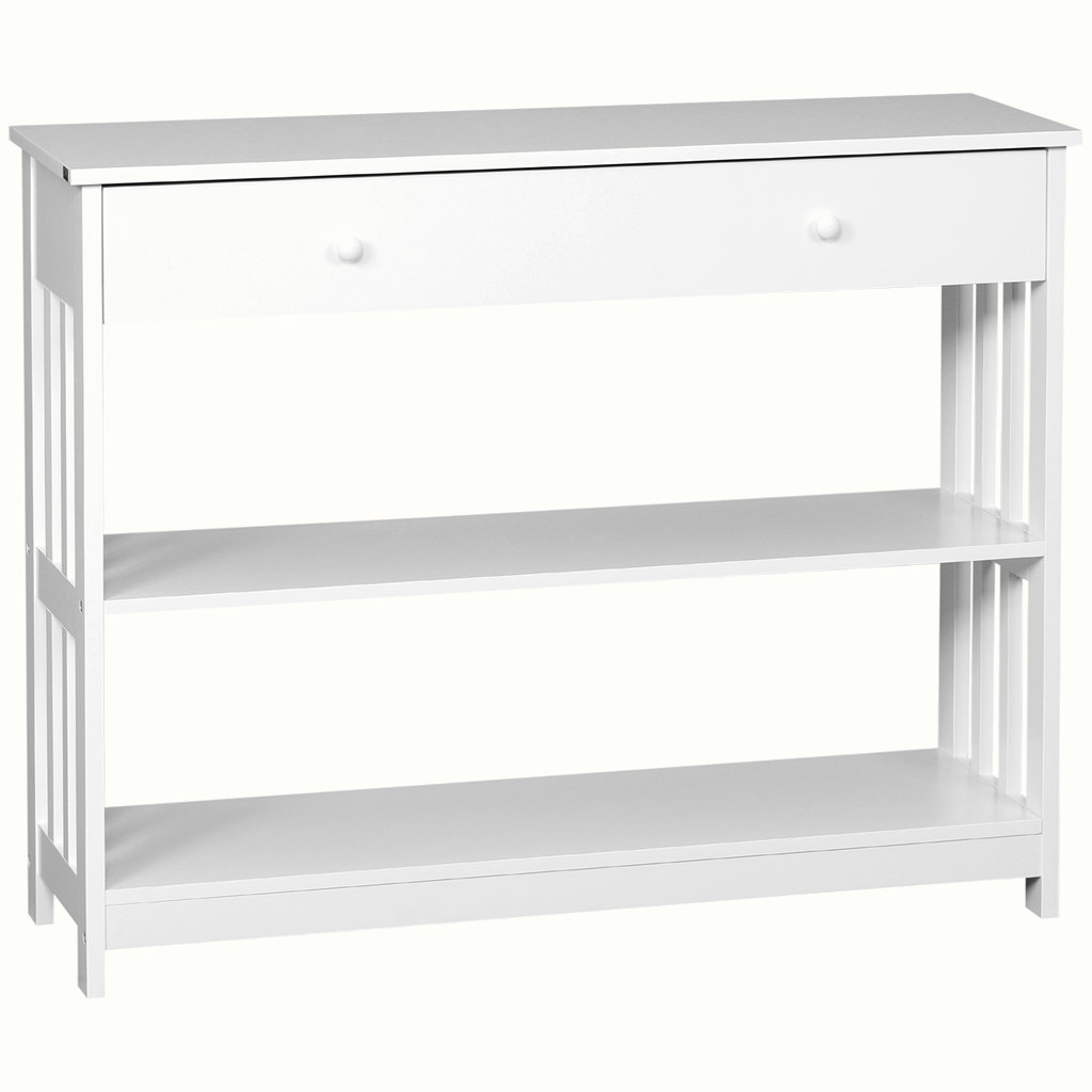 Ebern Designs Console Hallway Table with Extra Wide Pull Out Drawer ...