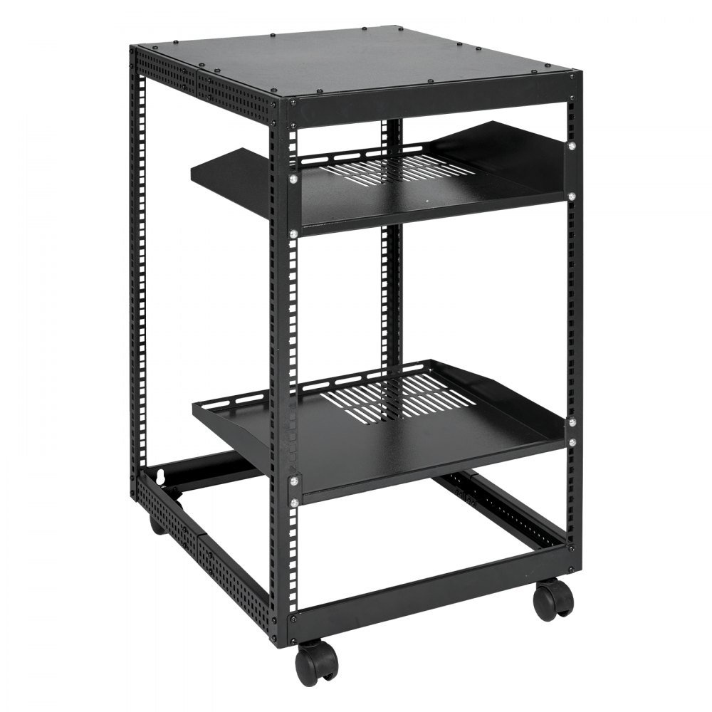 VEVOR 15U Open Frame Server Rack, 23''-40'' Adjustable Depth, Free ...