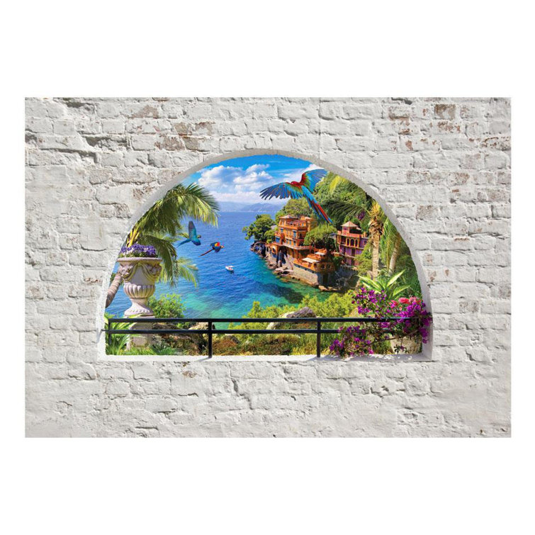 Bay Isle Home Peel & Stick Tropical Wall Mural - Window In Paradise ...