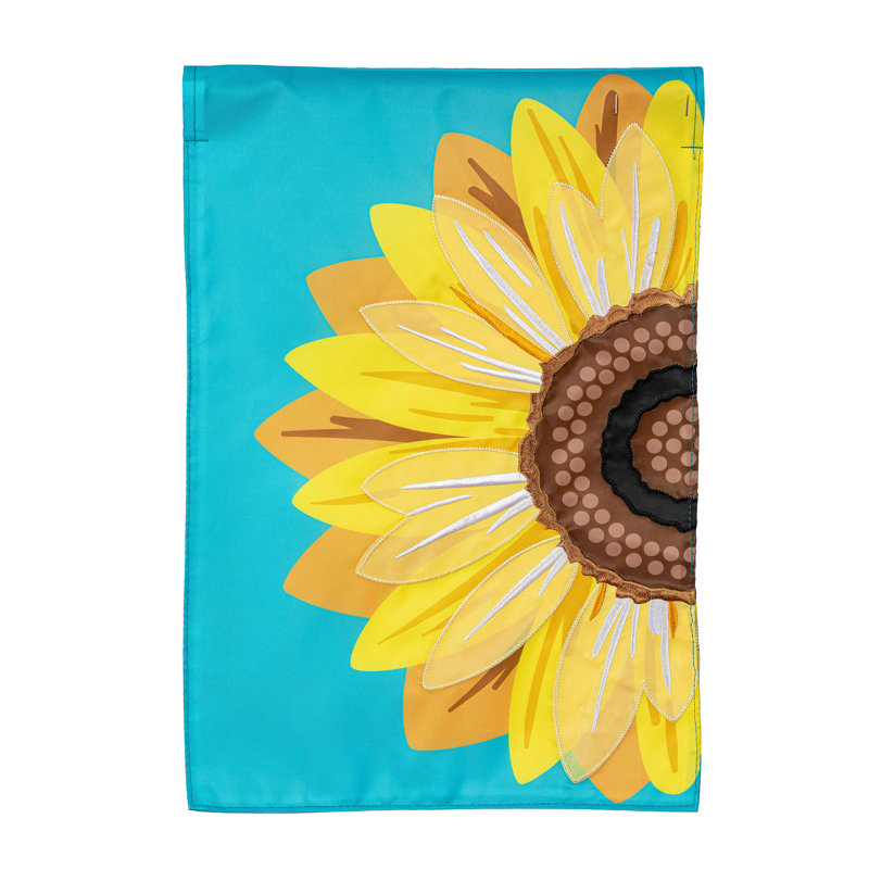 Dakota Fields Sunflower Basic Applique Garden Flag | Wayfair