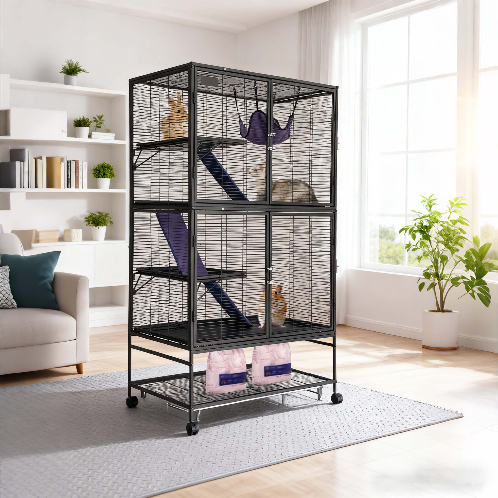 Tucker Murphy Pet™ Multi-Level Ferret Cage for Small Animals Indoor ...