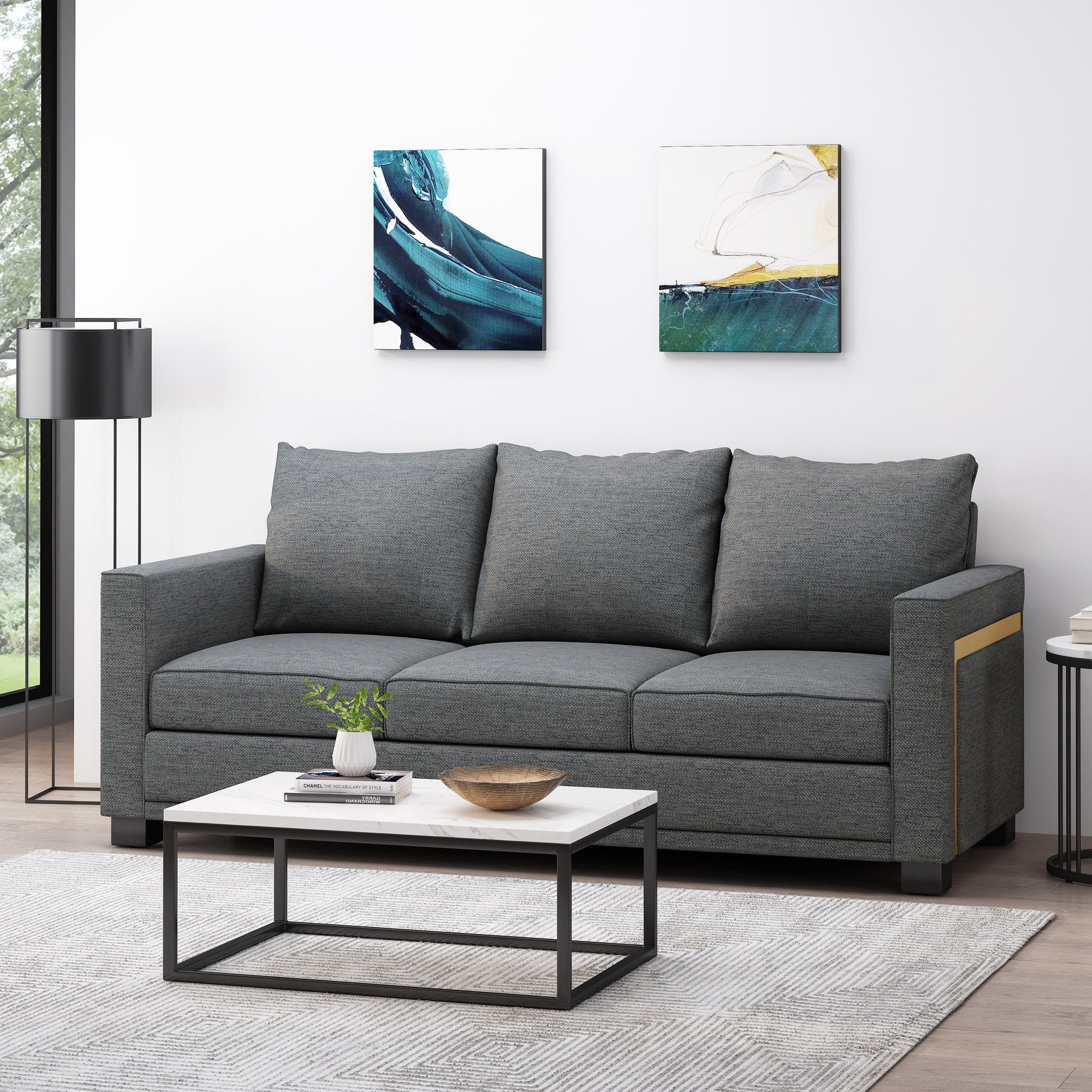 Latitude Run® 80.25" Tuxedo Arm Sofa, Accent Sofa - Wayfair Canada