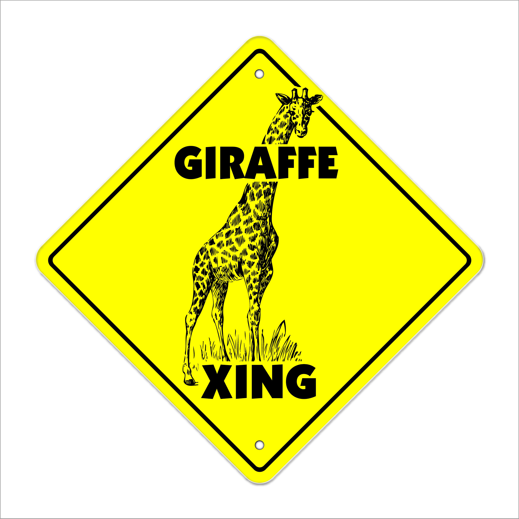SignMission Giraffe Crossing Sign Zone Xing Lover Zoo Animal Wild ...