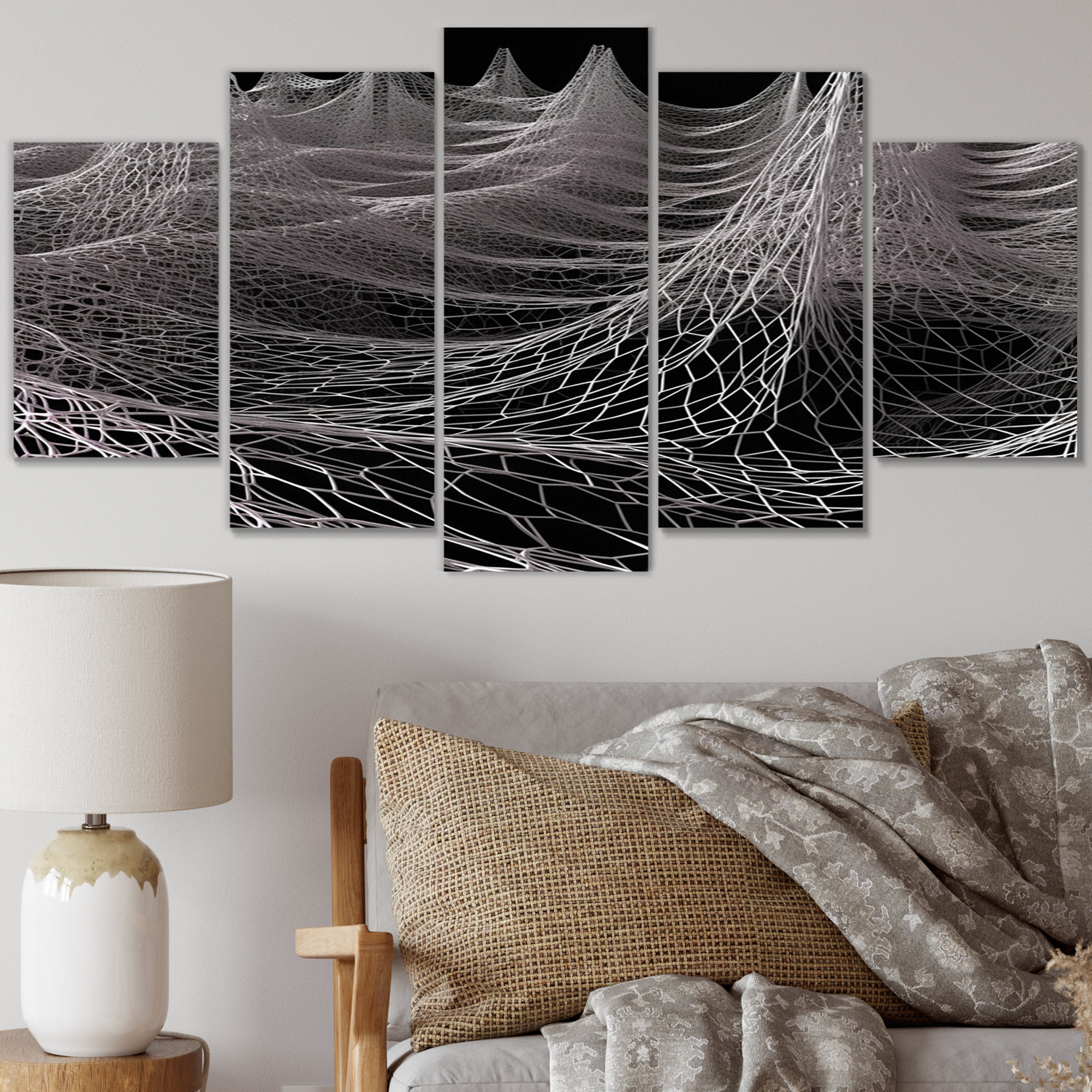 Ivy Bronx Abstract Light Infinity Matrix IV - Fractals Canvas Art Print ...