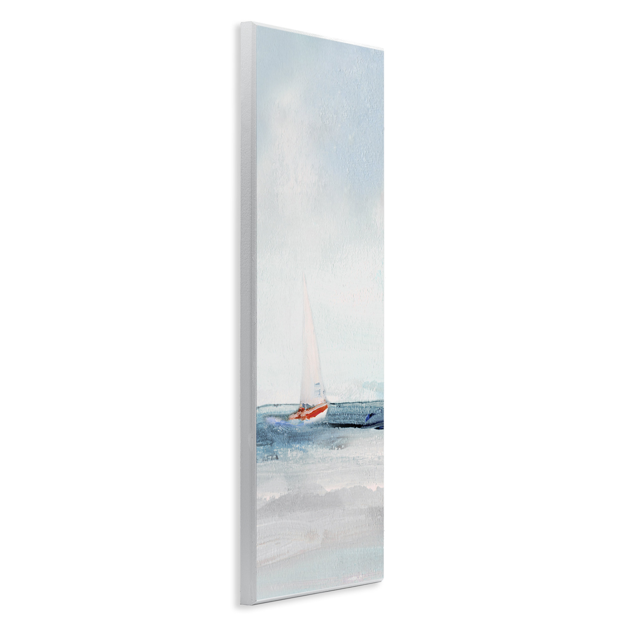 Breakwater Bay Sailboat in Distance Wall Plaque Art by Sally Swatland ...