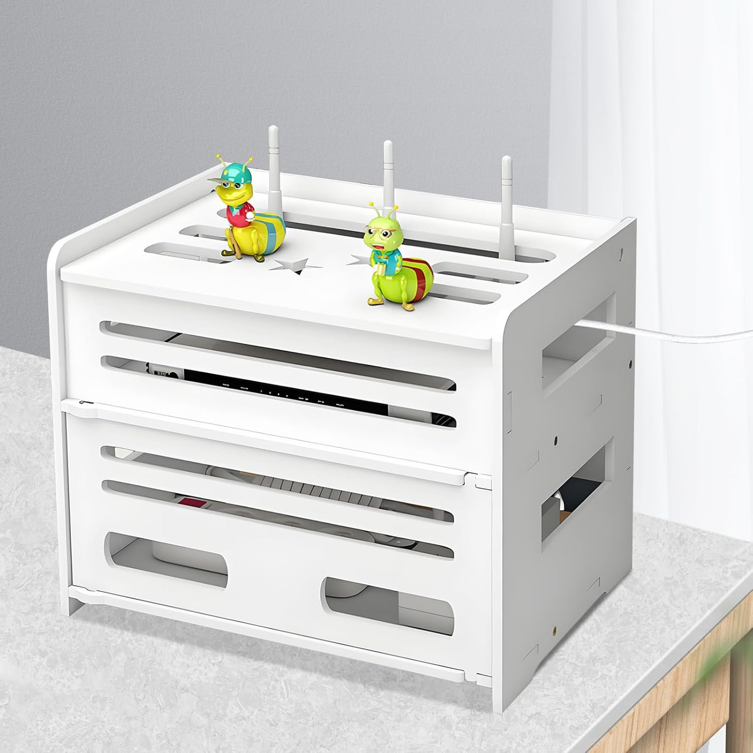 CHUANGWENYI Router Shelf Storage, Router Stand, Projector Shelf ...
