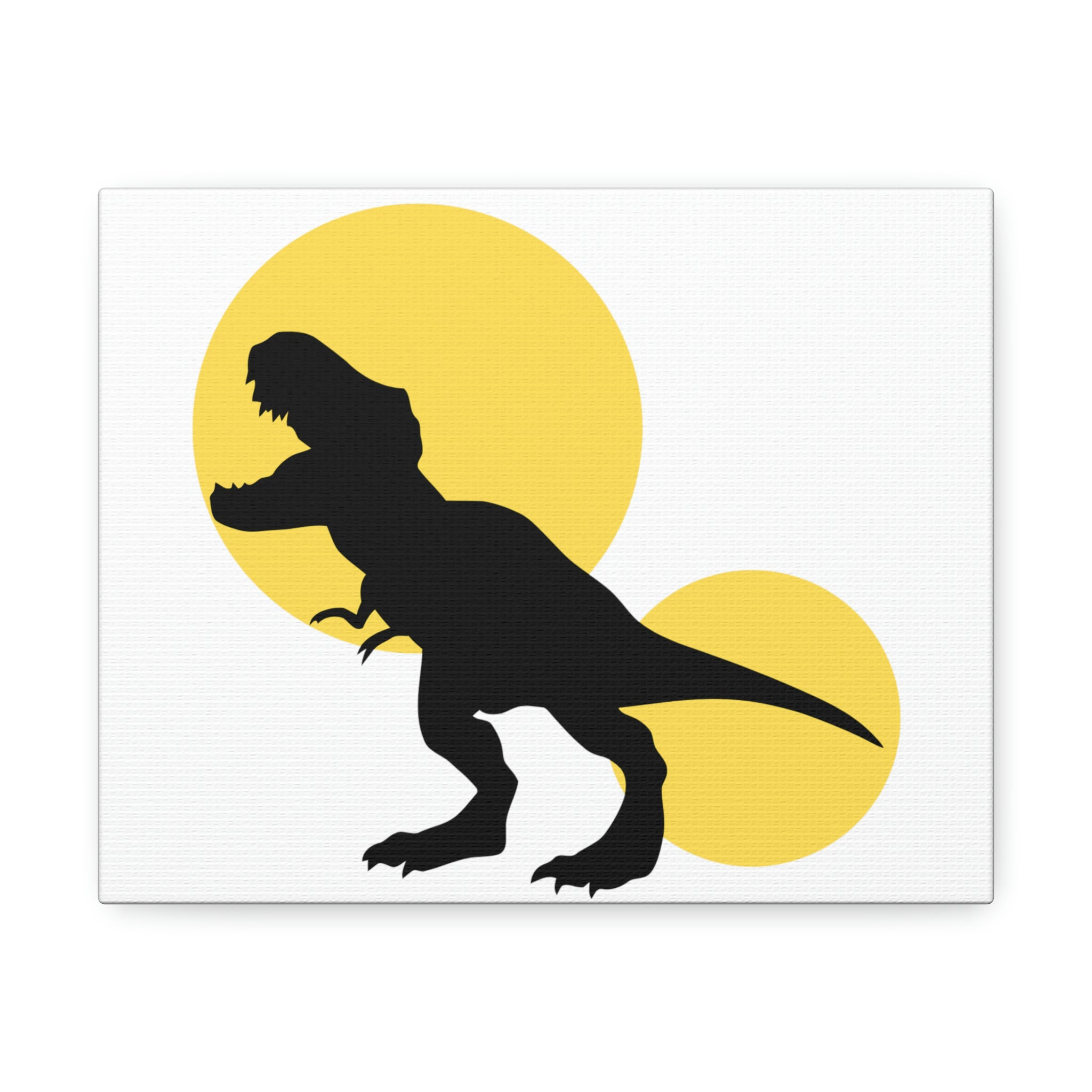 Trinx Yellow Tyrannosaurus Rex - Unframed Illustration on Canvas | Wayfair