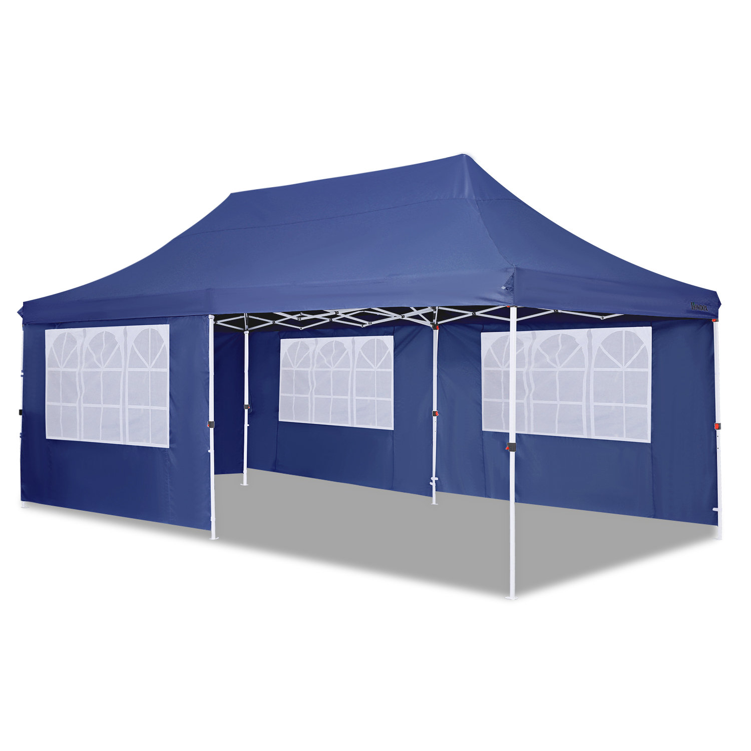 DreamDwell Home 20 Ft. W x 10 Ft. D Steel Portable Party Tent with 6 ...