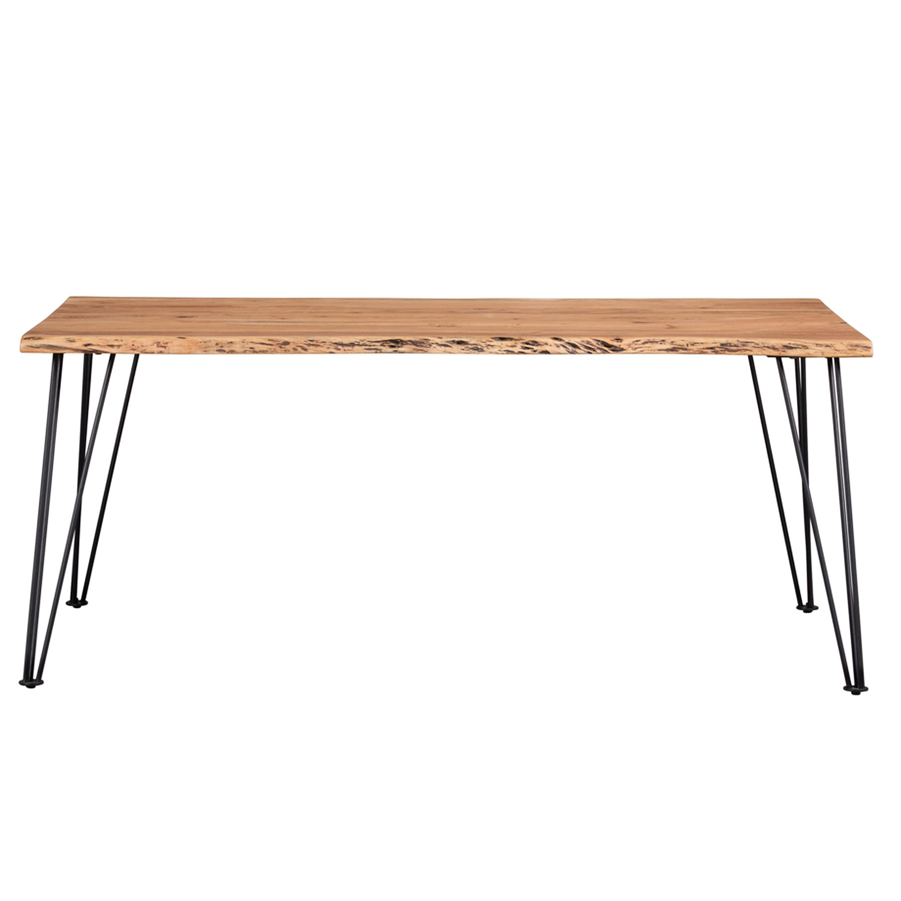 George Oliver Natural Rectangular Dining Table, Live Edge Seating 6 ...