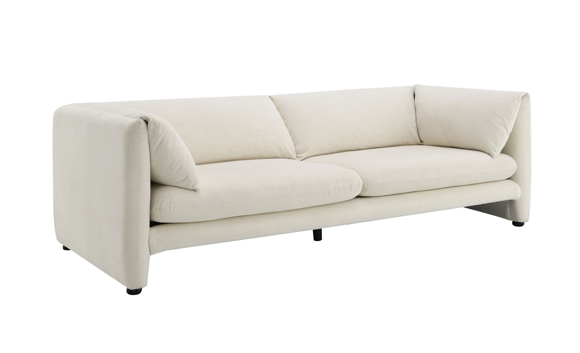 Latitude Run® Jaeda Beige Boucle Sofa | Wayfair