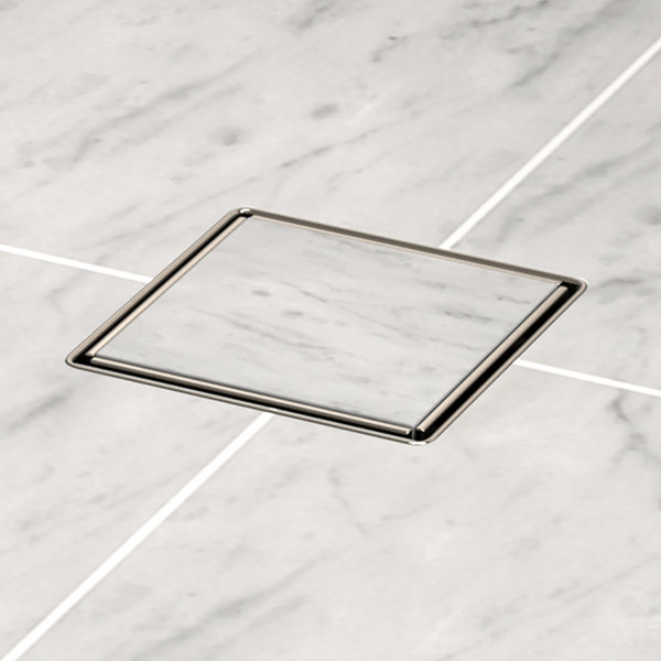 HYDROWARE 4” SQUARE TILE-INSERT SHOWER DRAIN with Hair Strainer ...