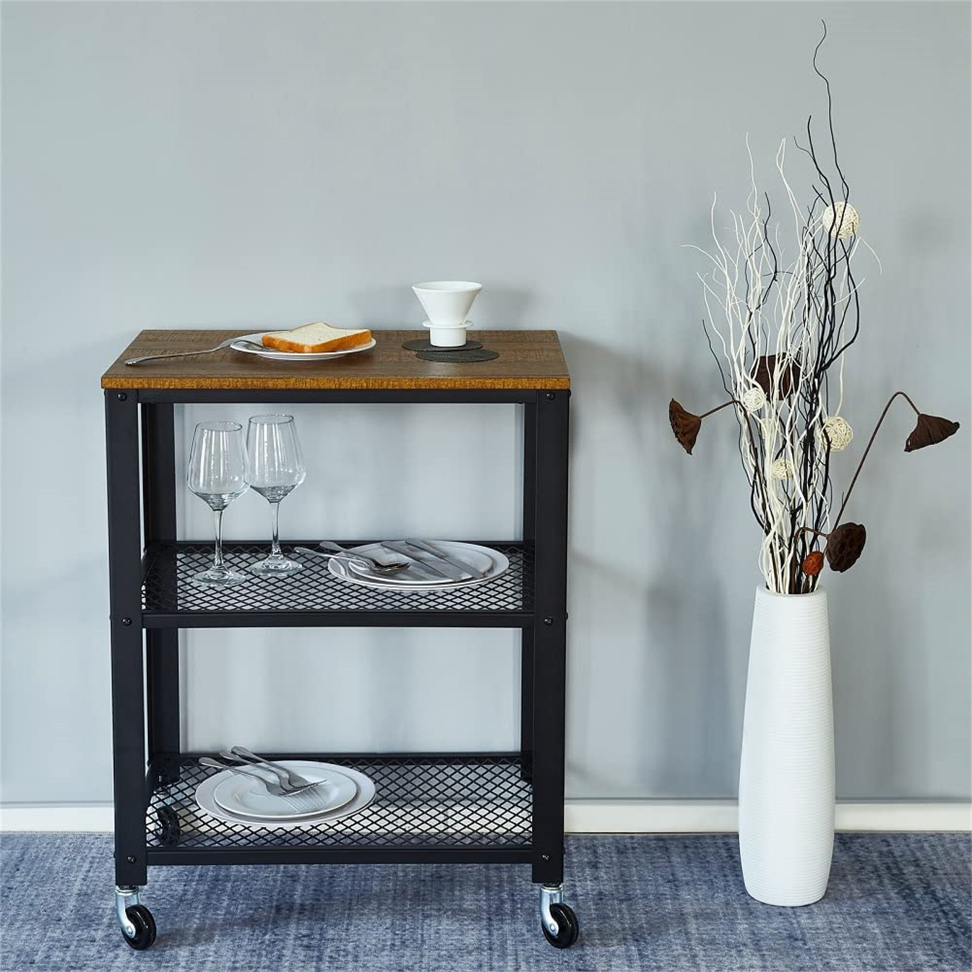 LoftDesigns Aleese Metal Bar Cart | Wayfair.co.uk