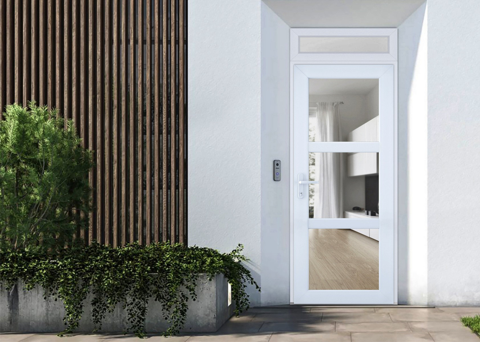 VDomDoors Front Exterior Prehung Fibreglass Door Clear Glass See ...