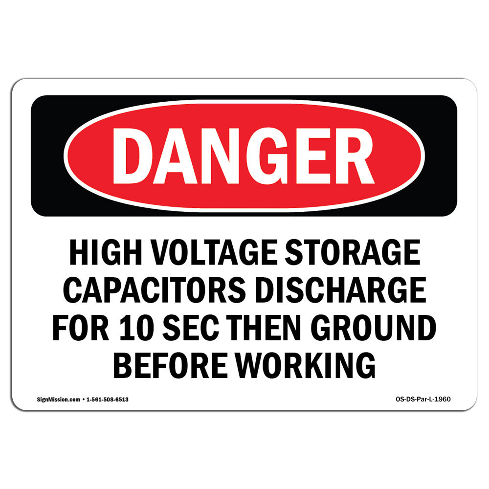 SignMission High Voltage Storage Capacitors Discharge Sign | Wayfair