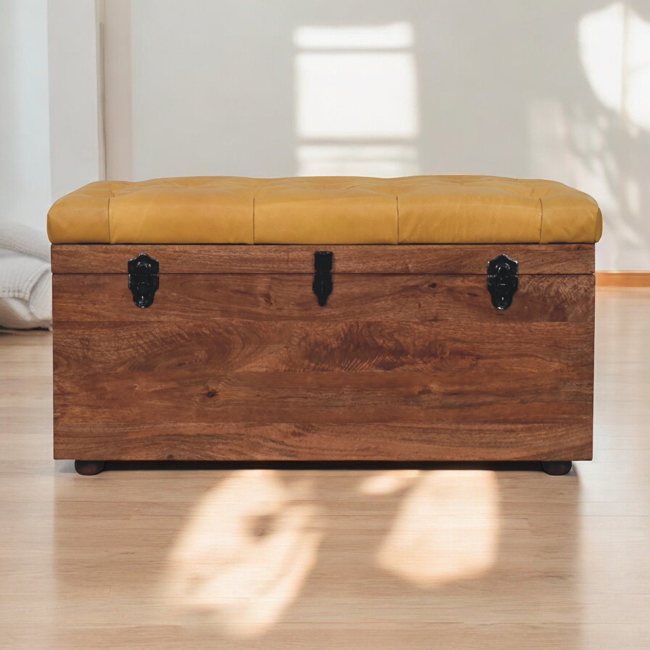 Artisan Furniture Buffalo Hide Caramel Storage Trunk | Wayfair