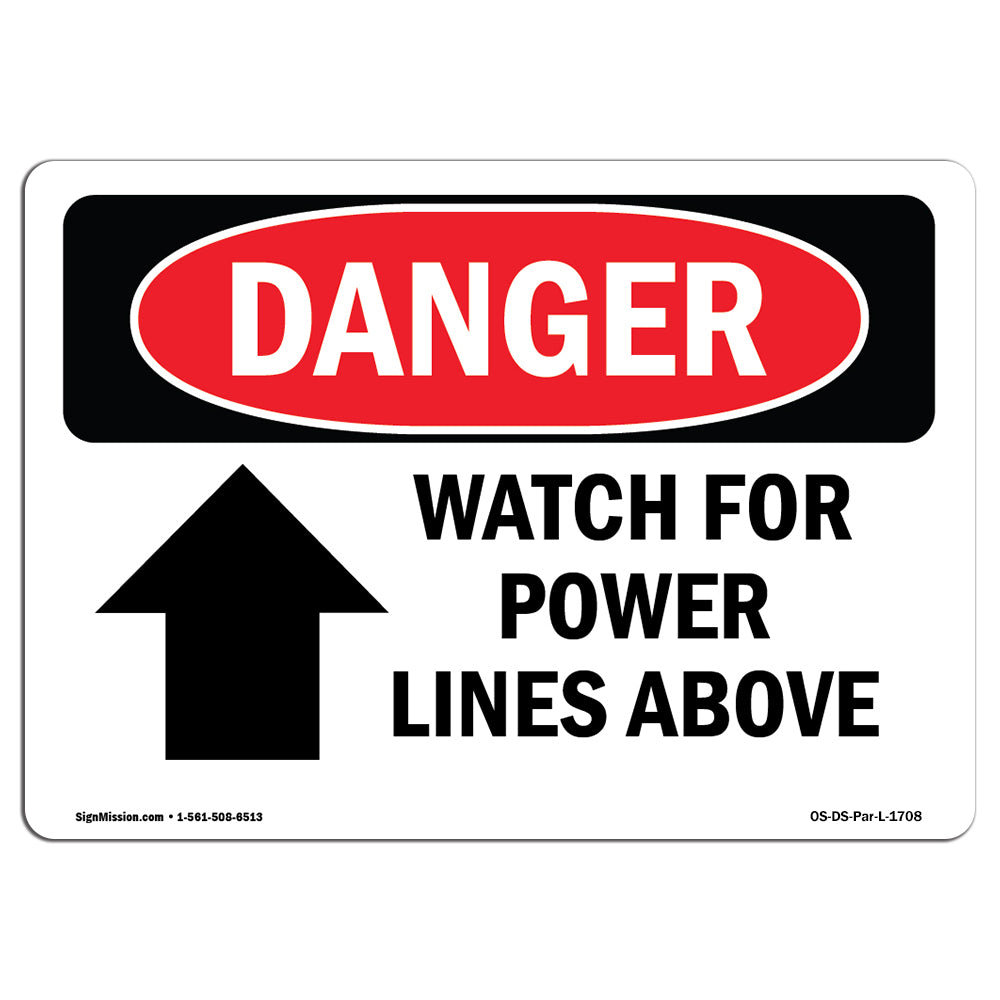 SignMission OSHA Danger Watch for Power Lines Above Sign | Wayfair