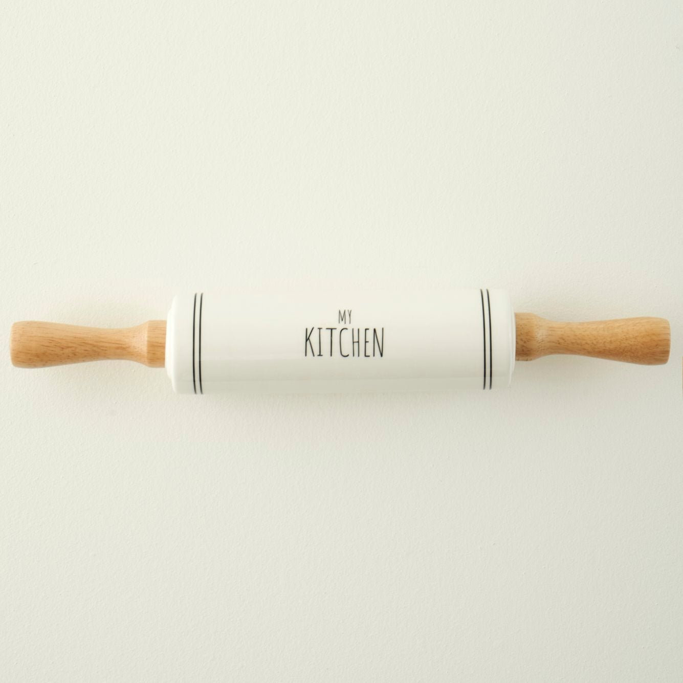 DEPERA HOME My Kitchen Porcelain Rolling Pin With Wooden Handles | Wayfair