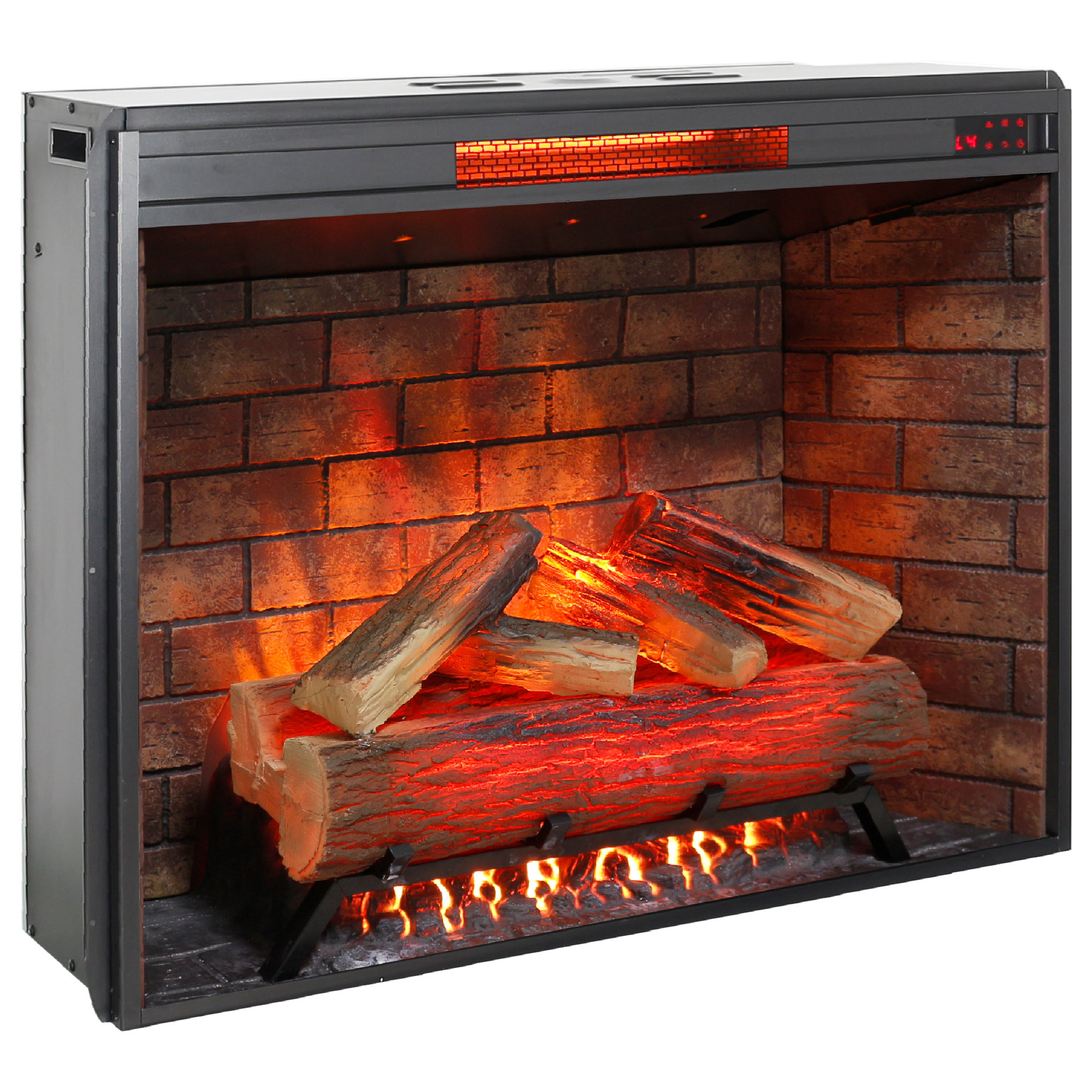 Brayden Studio® Infrared Electric Fireplace With 33-Inch Insert And ...