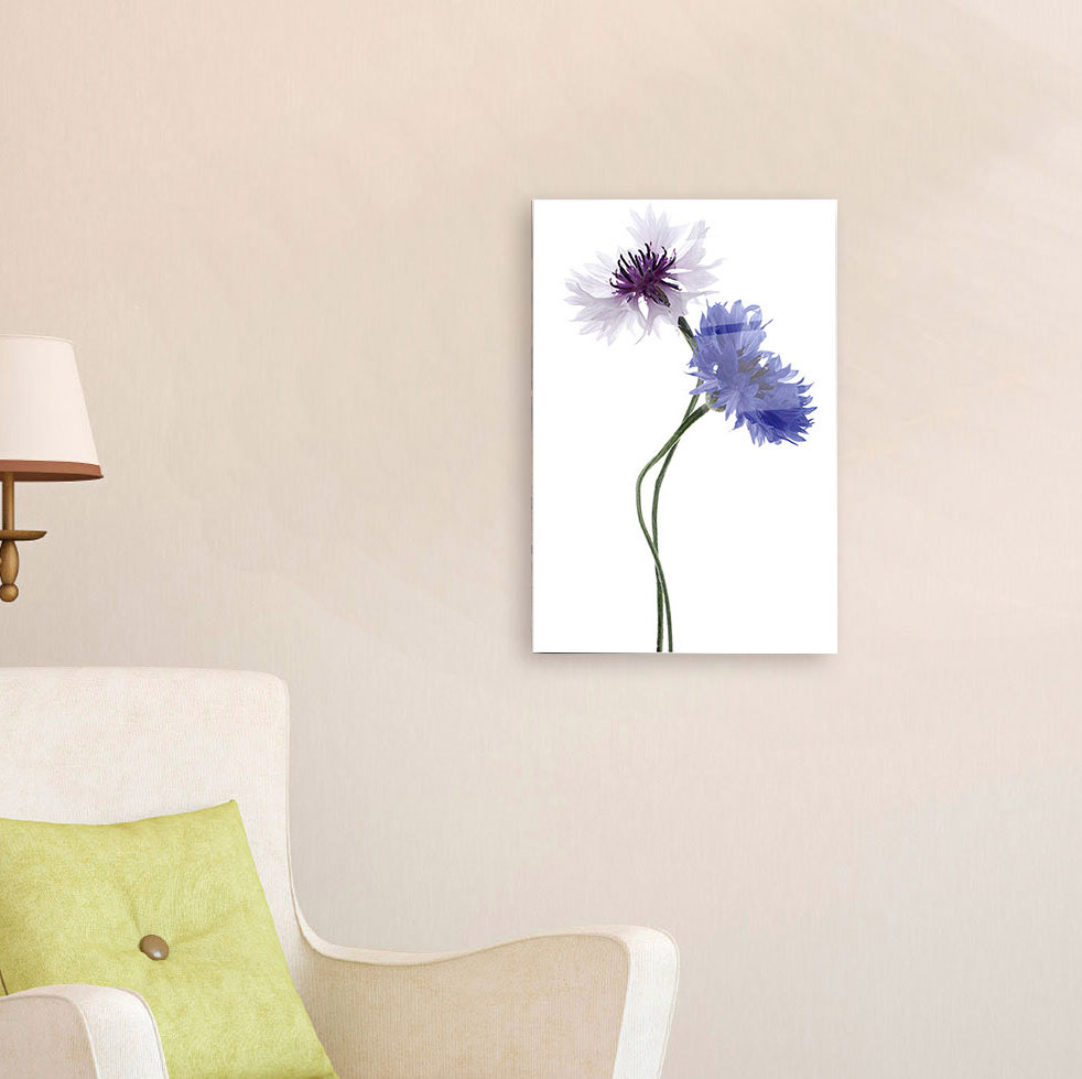 Ebern Designs 'Blue Cyani' Watercolor Painting Print | Wayfair