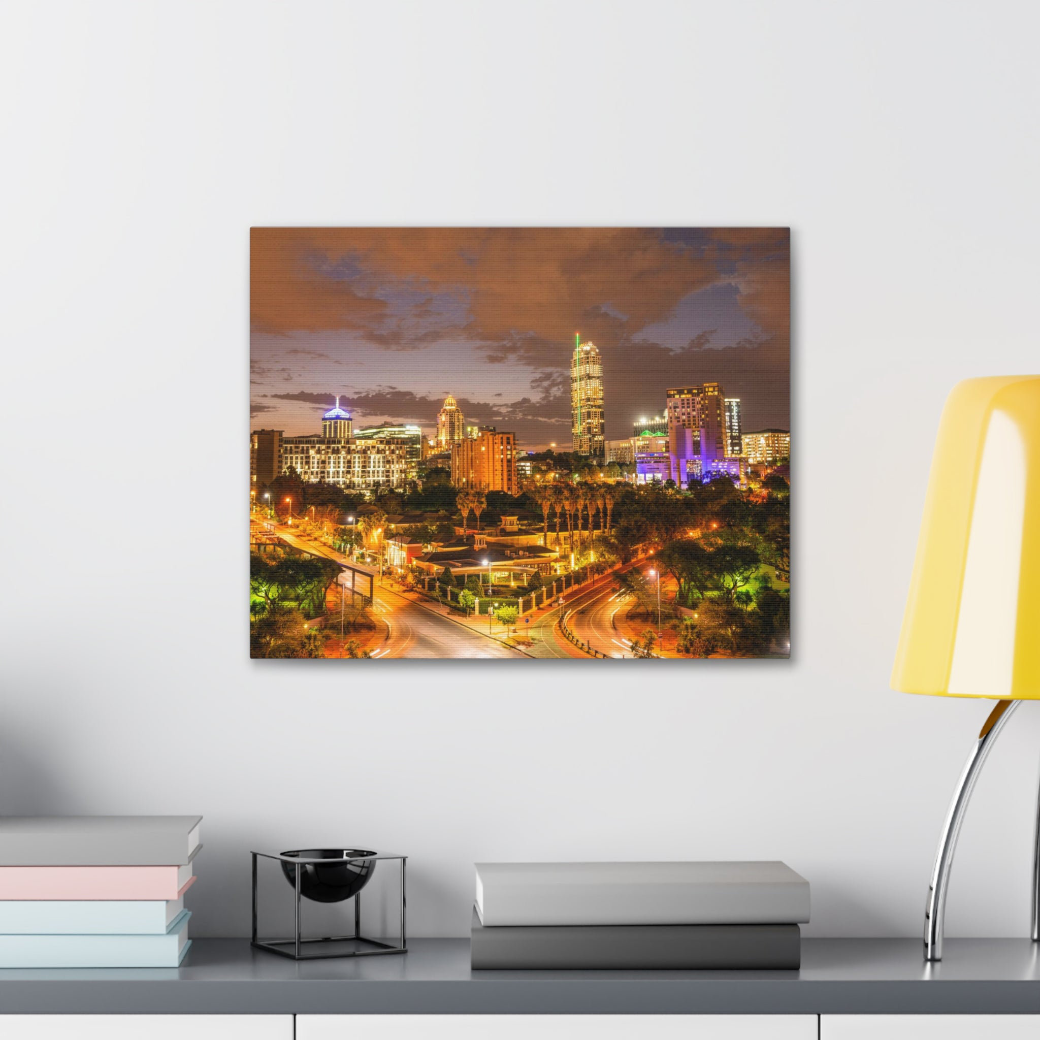 Latitude Run® Johannesburg Night Skyline Canvas Artwork Breathtaking ...