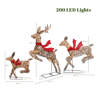 The Holiday Aisle® Natural and Rattan Running Reindeer Holiday ...
