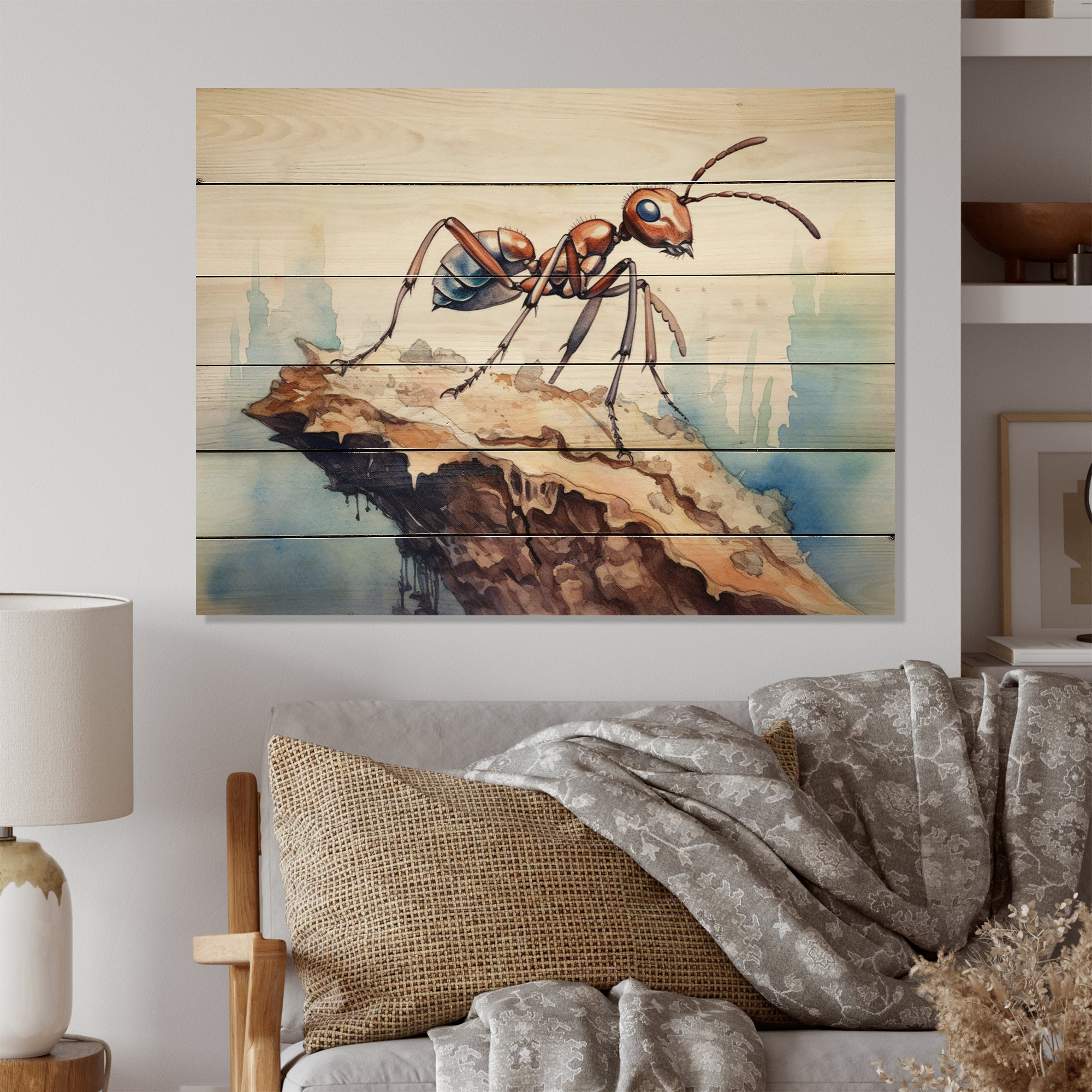 Latitude Run® Tiny Ant I On Wood Print | Wayfair