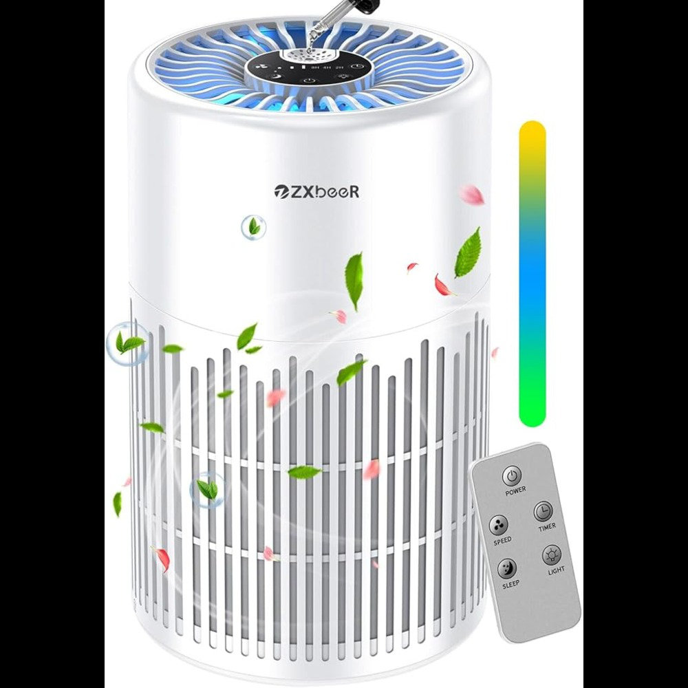 Invenitiah Air Purifiers For Bedroom Home, ZXBEER H13 True HEPA Air ...