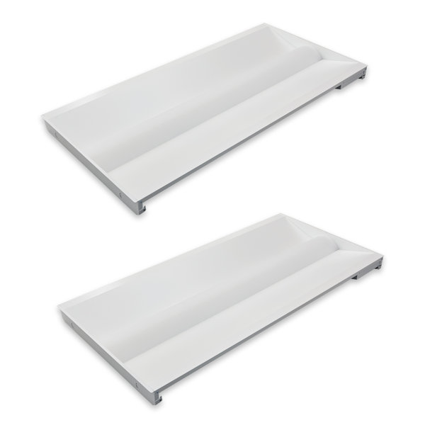 MW LIGHTING 2 PK 2x4 LED Center Basket Troffer Panel, 35W/38W/45W ...