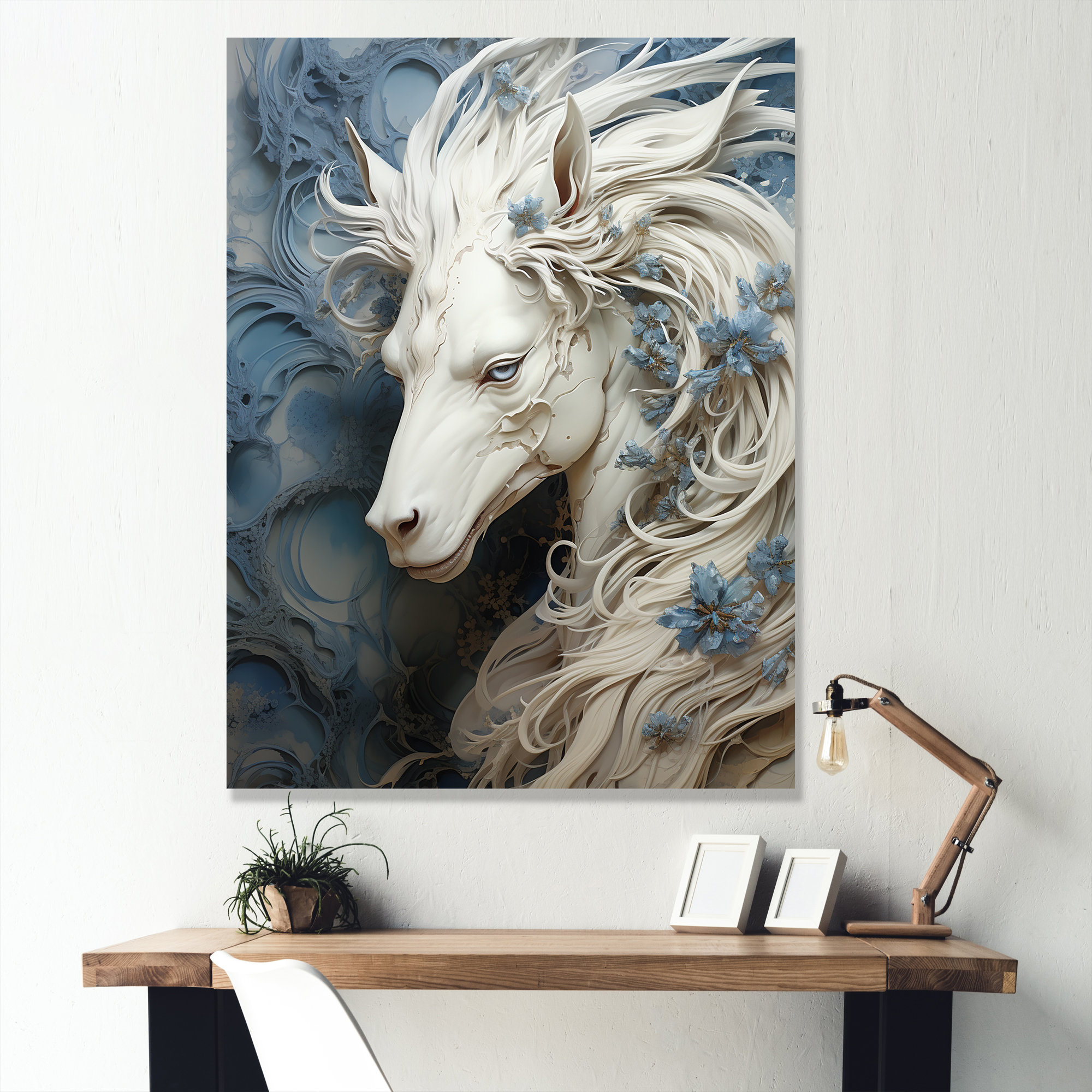 Design Art Mythical Creature Horse Painting III - Mythical Creatures ...