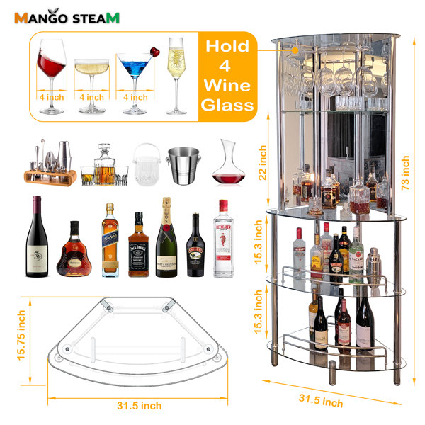 Mango Steam 31.5'' Home Bar & Reviews | Wayfair