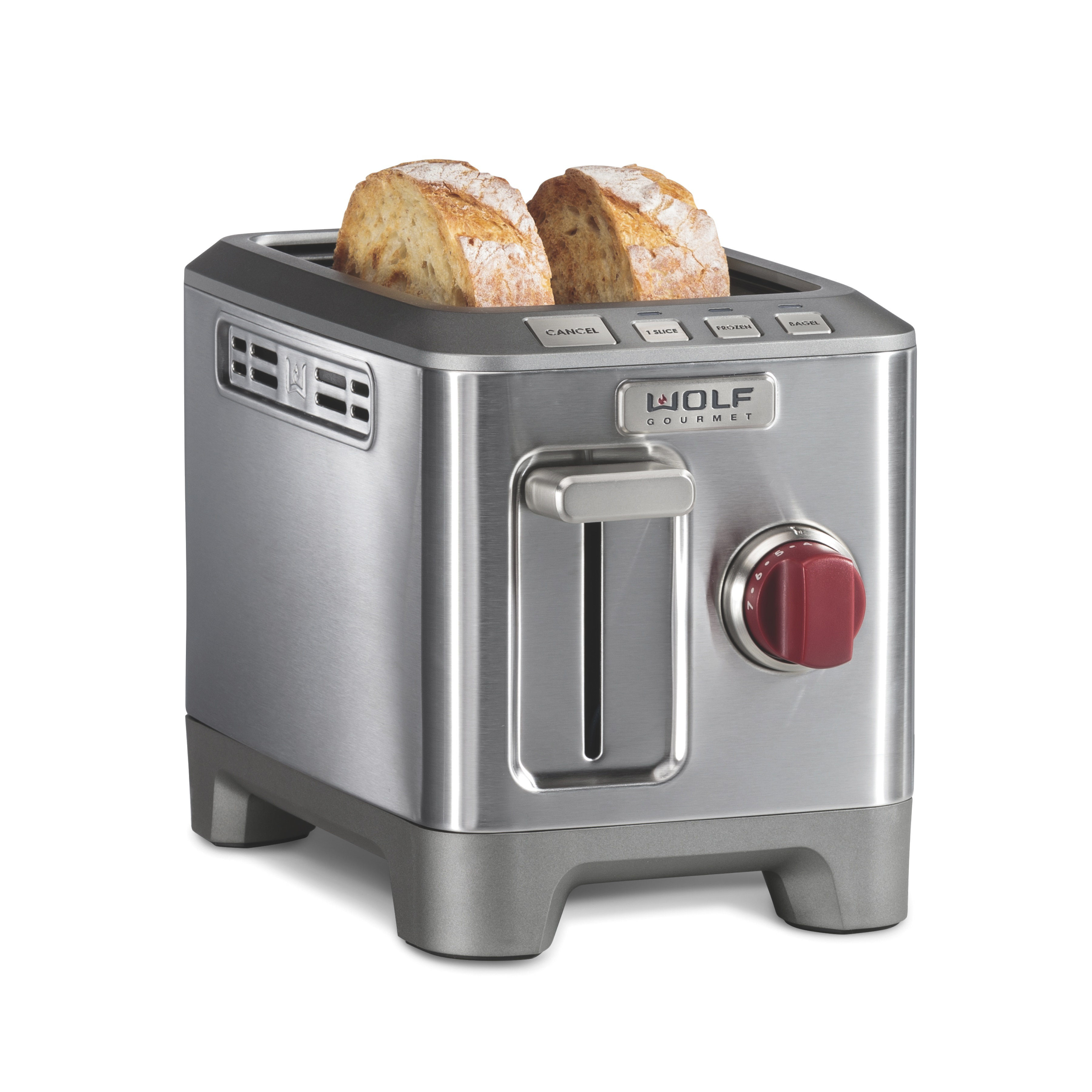 Wolf Gourmet 2-Slice Extra-Wide Slot Toaster with Shade Selector, Bagel ...