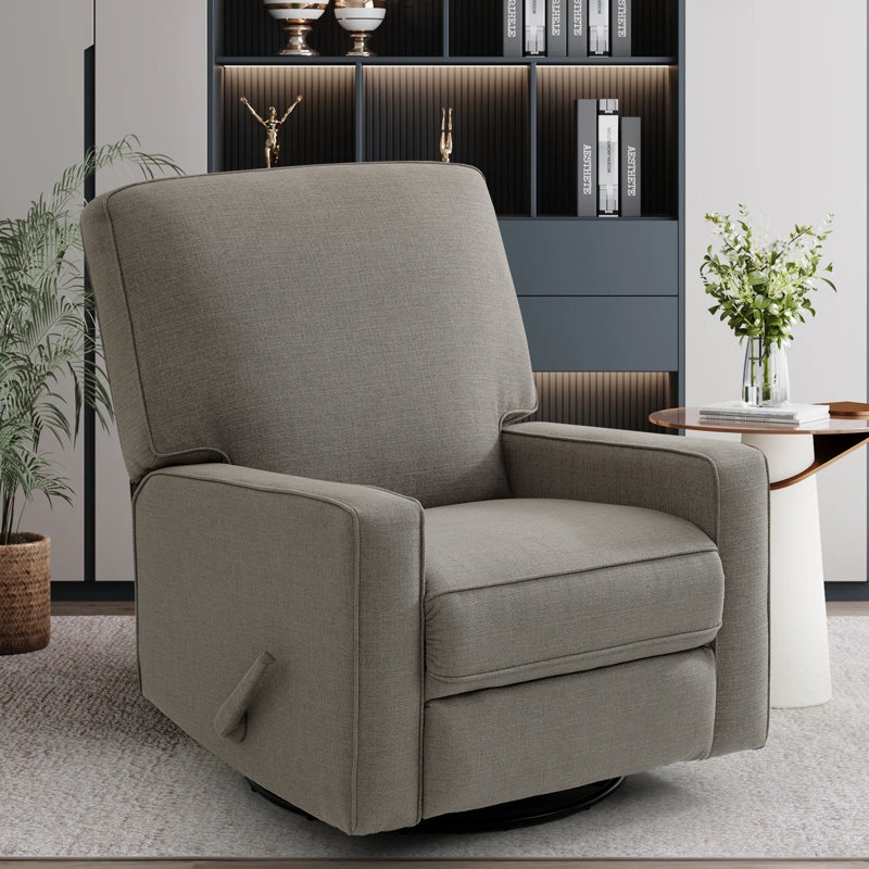 Latitude Run® Farnon Upholstered Rocking and Swivel Recliner & Reviews ...