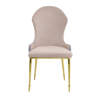 Red Barrel Studio® Of 2 Lavender- Tan Fabric Side Chairs - , Gold Legs ...