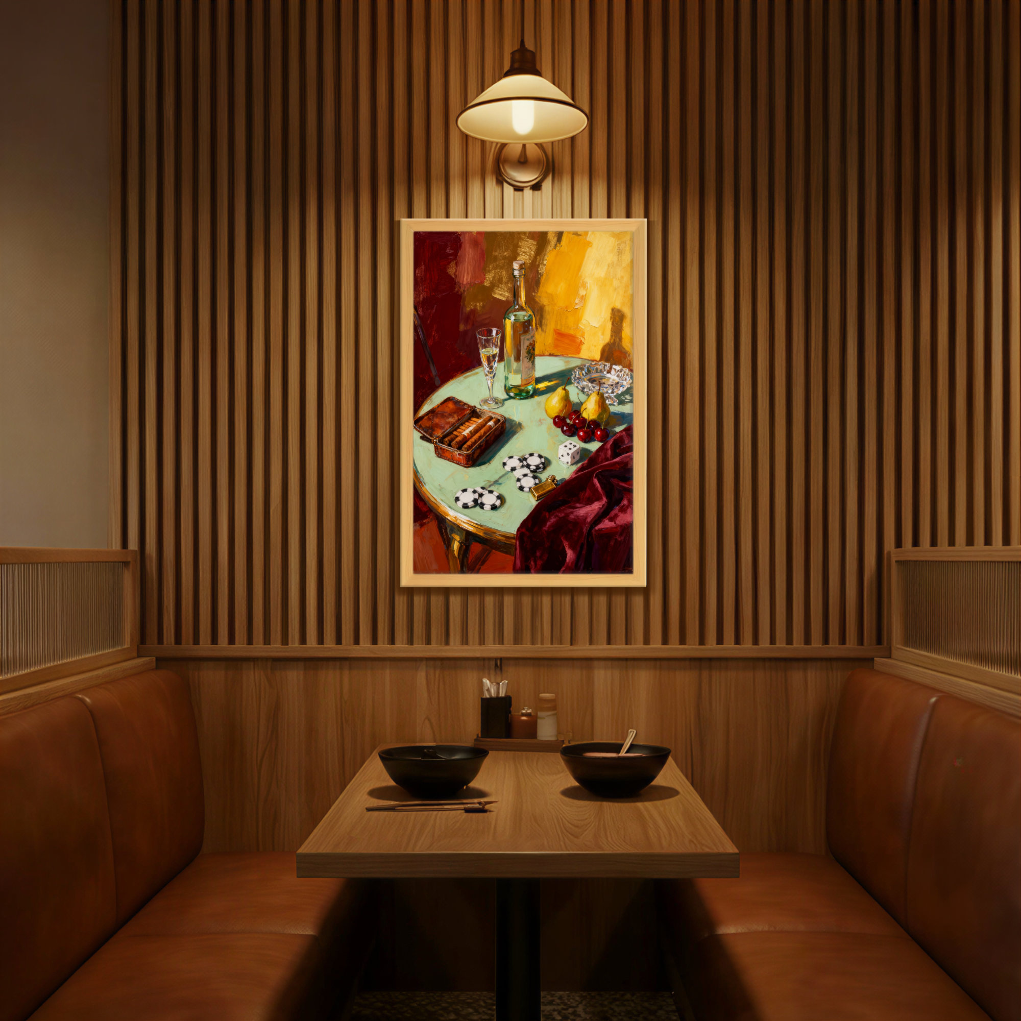 Astoria Grand Abstract Still Life With Cigars And Fruit | Wayfair