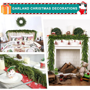 The Holiday Aisle® Realistic Christmas Garland,Natural Droopy,Soft ...