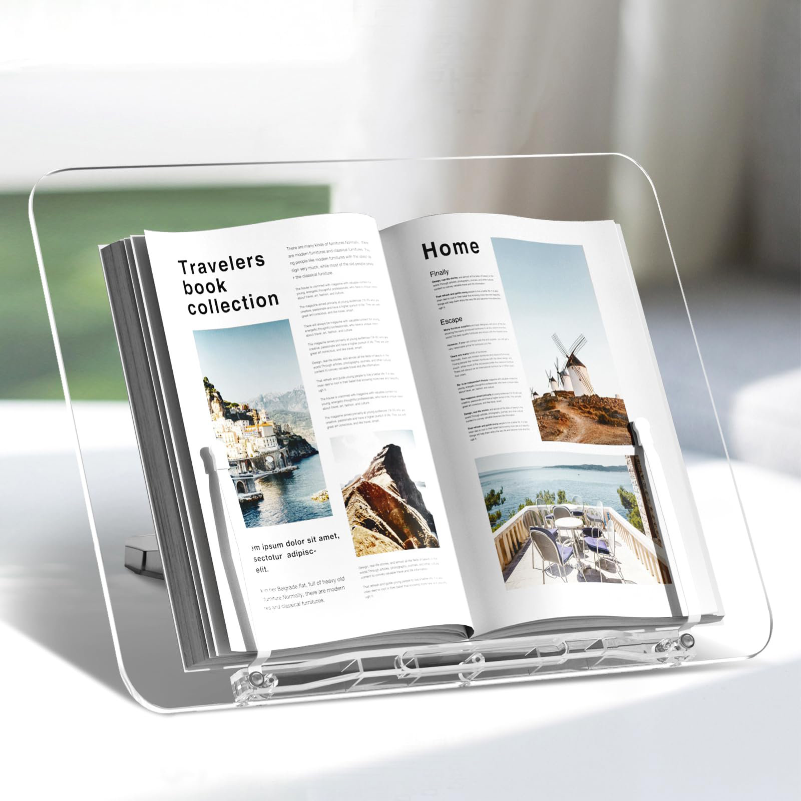 MASMIO Acrylic Book Stand Angle Adjustable Book Display Stand - Wayfair ...