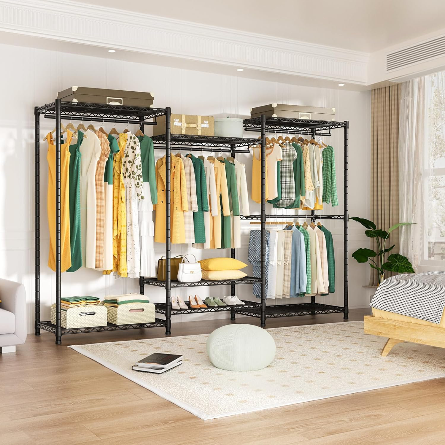 Utibia Heavy-Duty Garment Rack, Freestanding Extra Large Clothes Rack ...