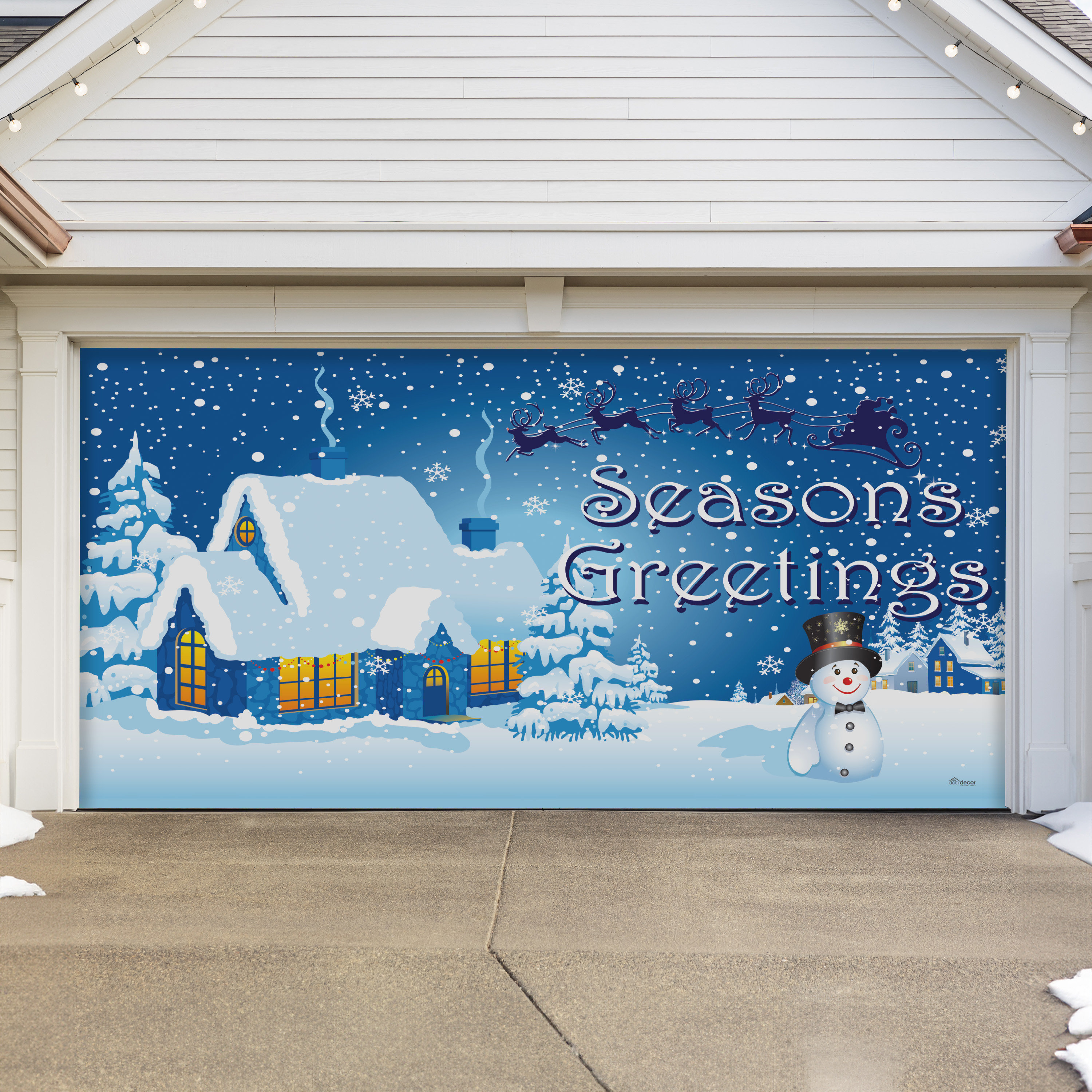 My Door Decor Magical Winter Wonderland Christmas Double Garage Door ...